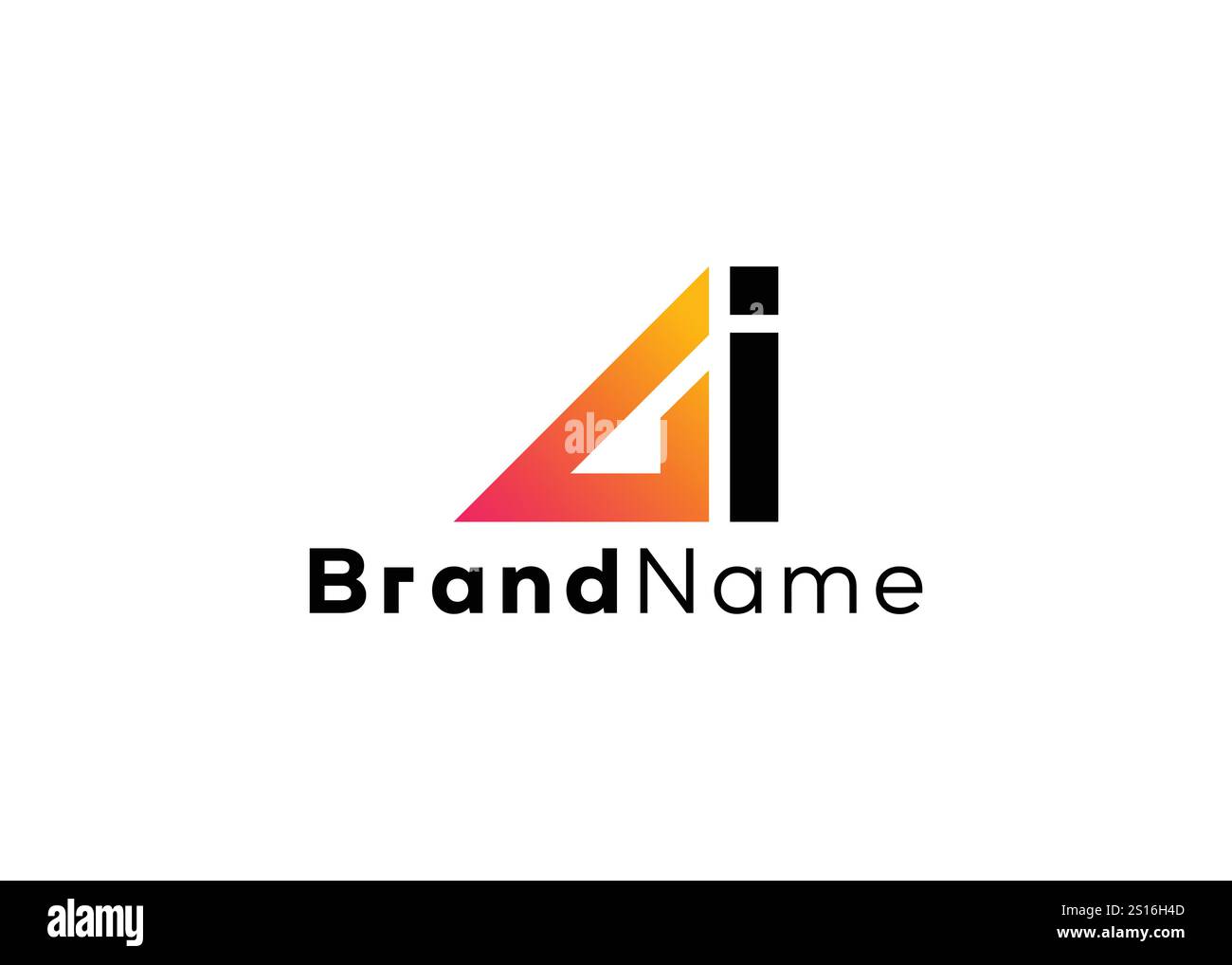 Minimalist and abstract letter A i logo template Stock Vector Image ...