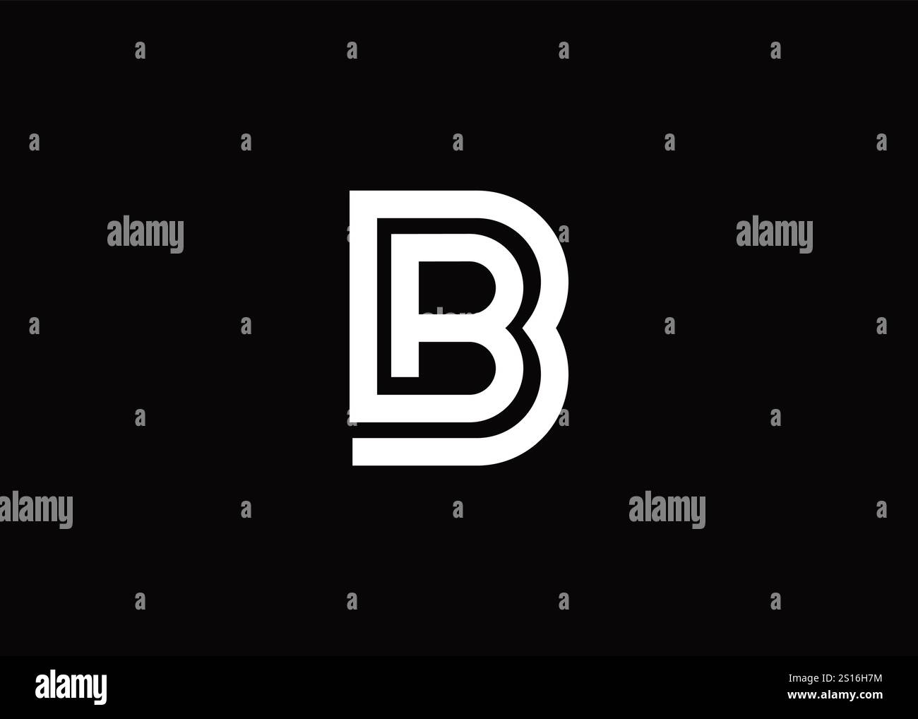 Minimalist letter B B logo template Stock Vector Image & Art - Alamy