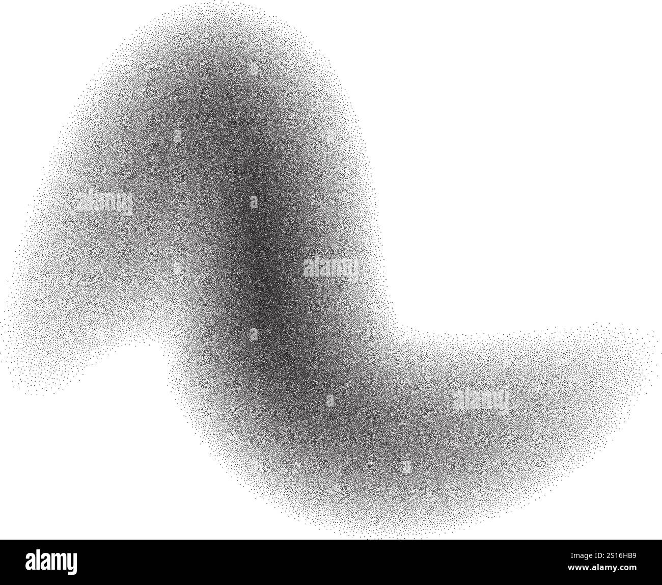 Abstract black and white curved shape on white background Stock Vector ...