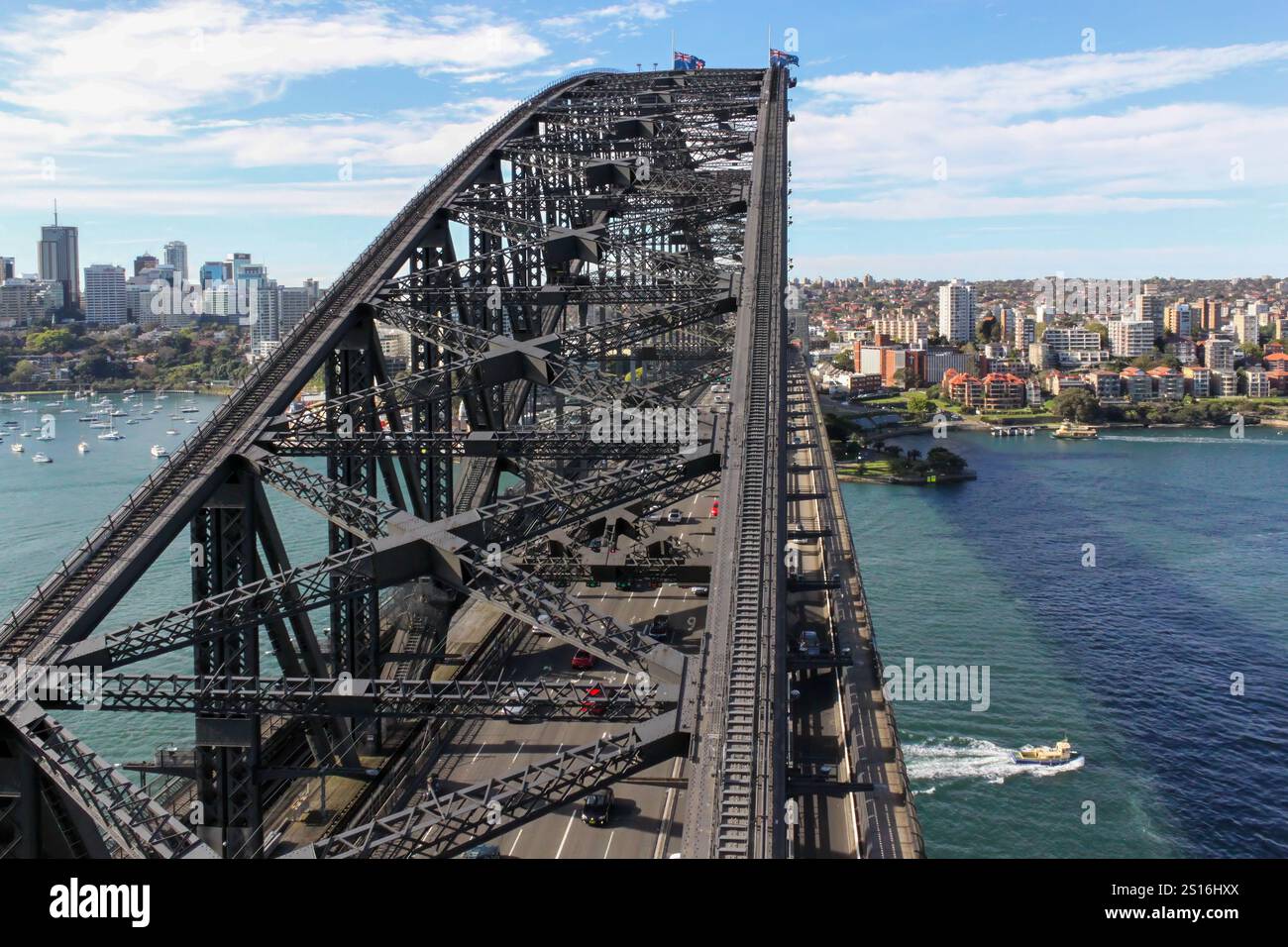 aerial view of the sydney harbour bridge from pylon lookout Stock Photo ...