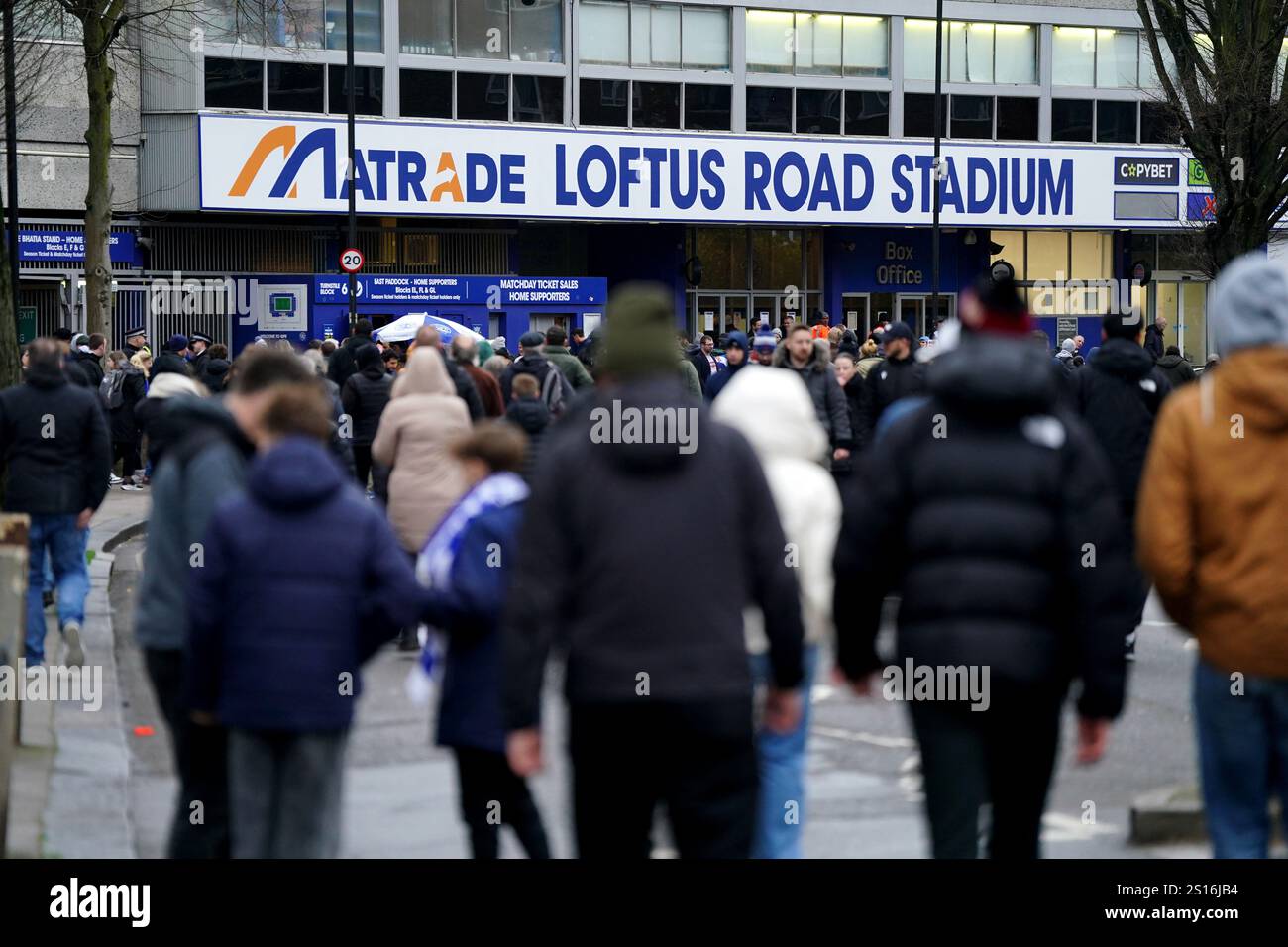 Fans outside the ground before the Sky Bet Championship match at the ...