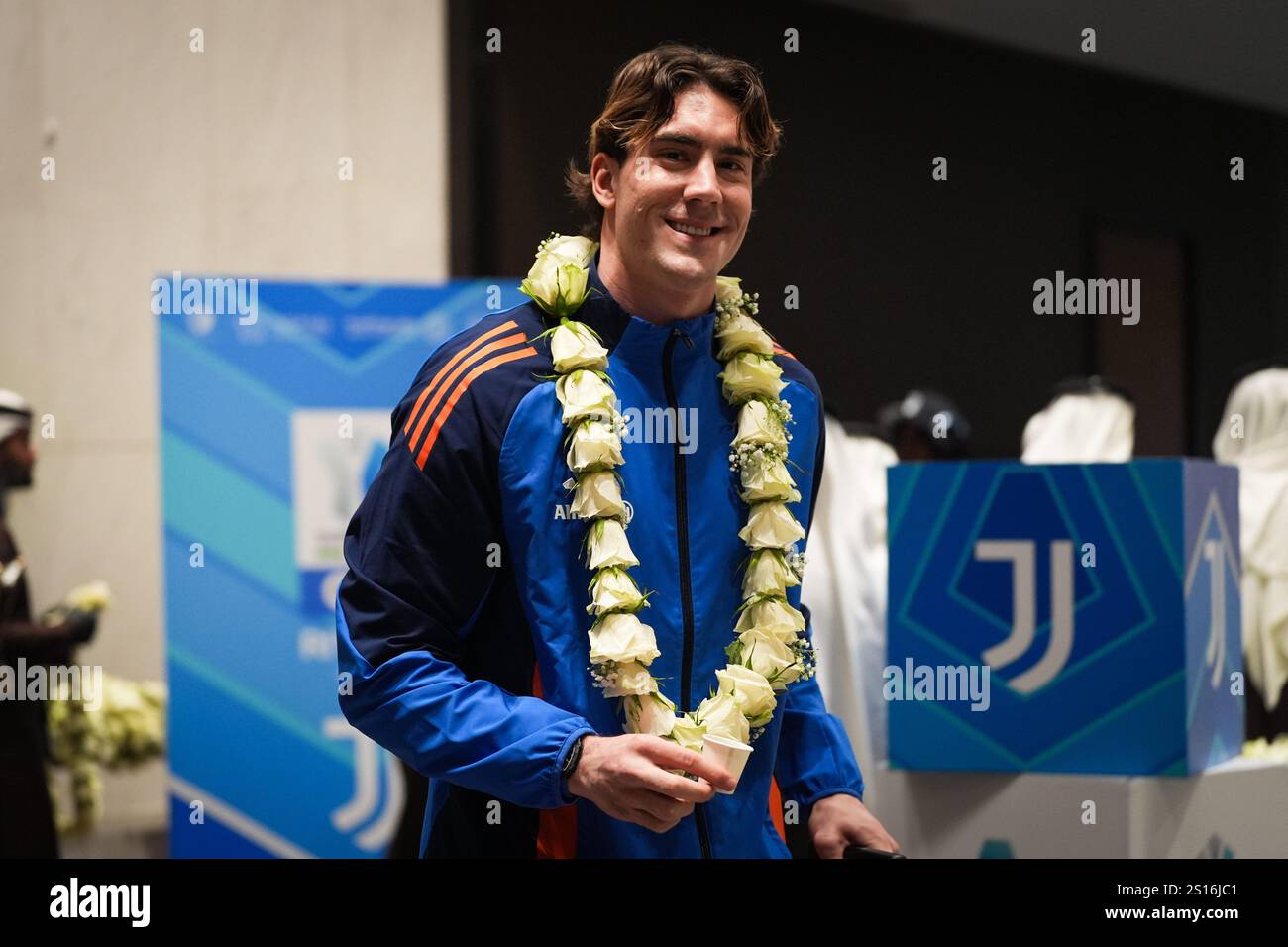 Riyadh, Saudi Arabia. 31st Dec, 2024. Juventus' Dusan Vlahovic arrival ...