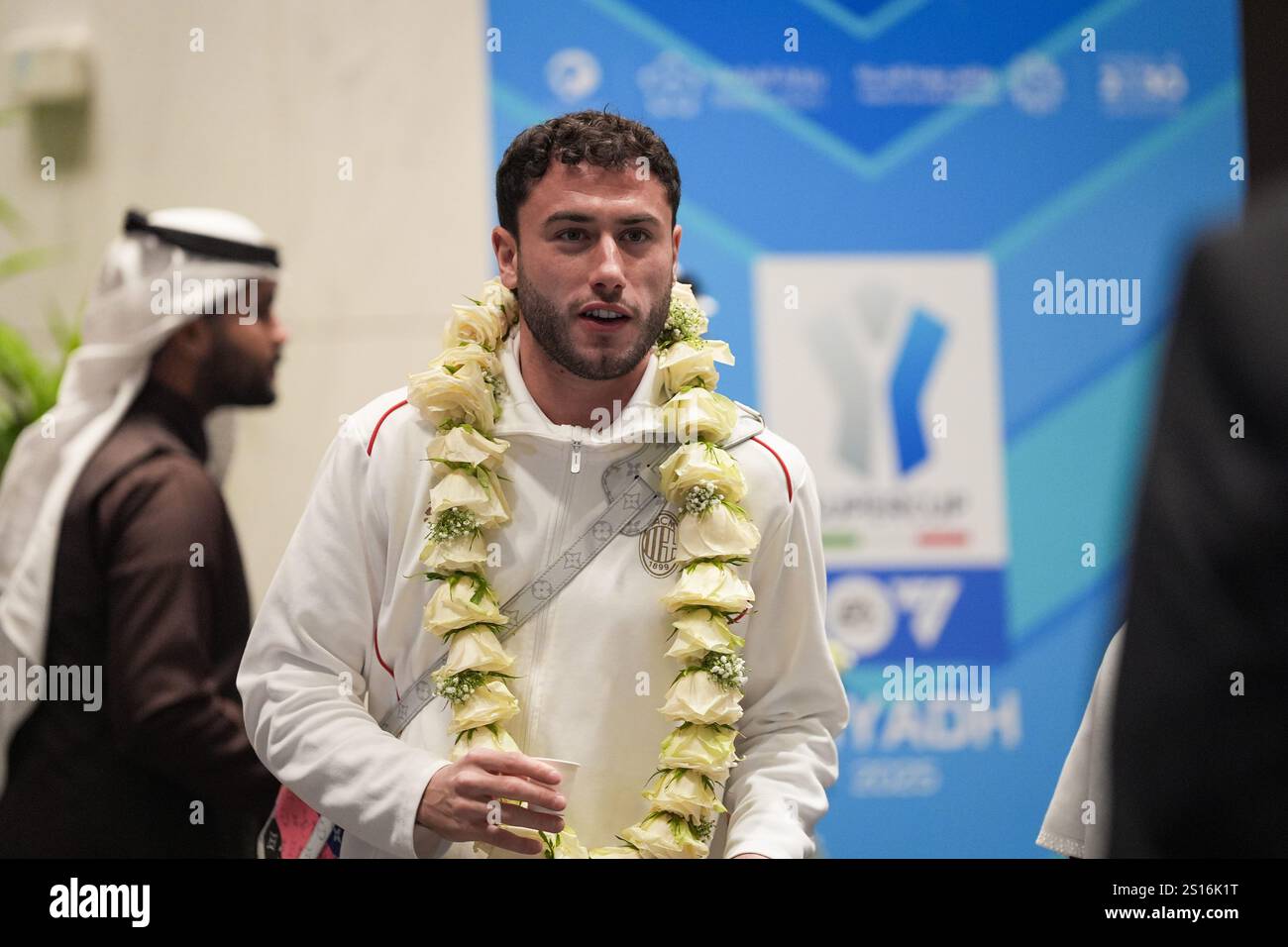 Milan's Davide Calabria arrival at King Khalid International Airport ...