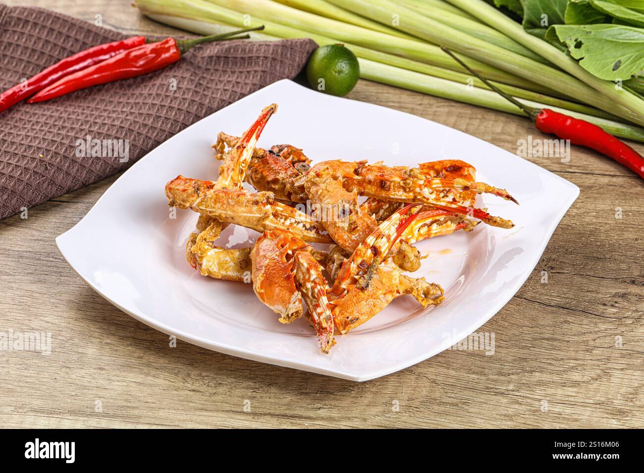 Delicous steamed Spider crab Claws snack Stock Photo - Alamy