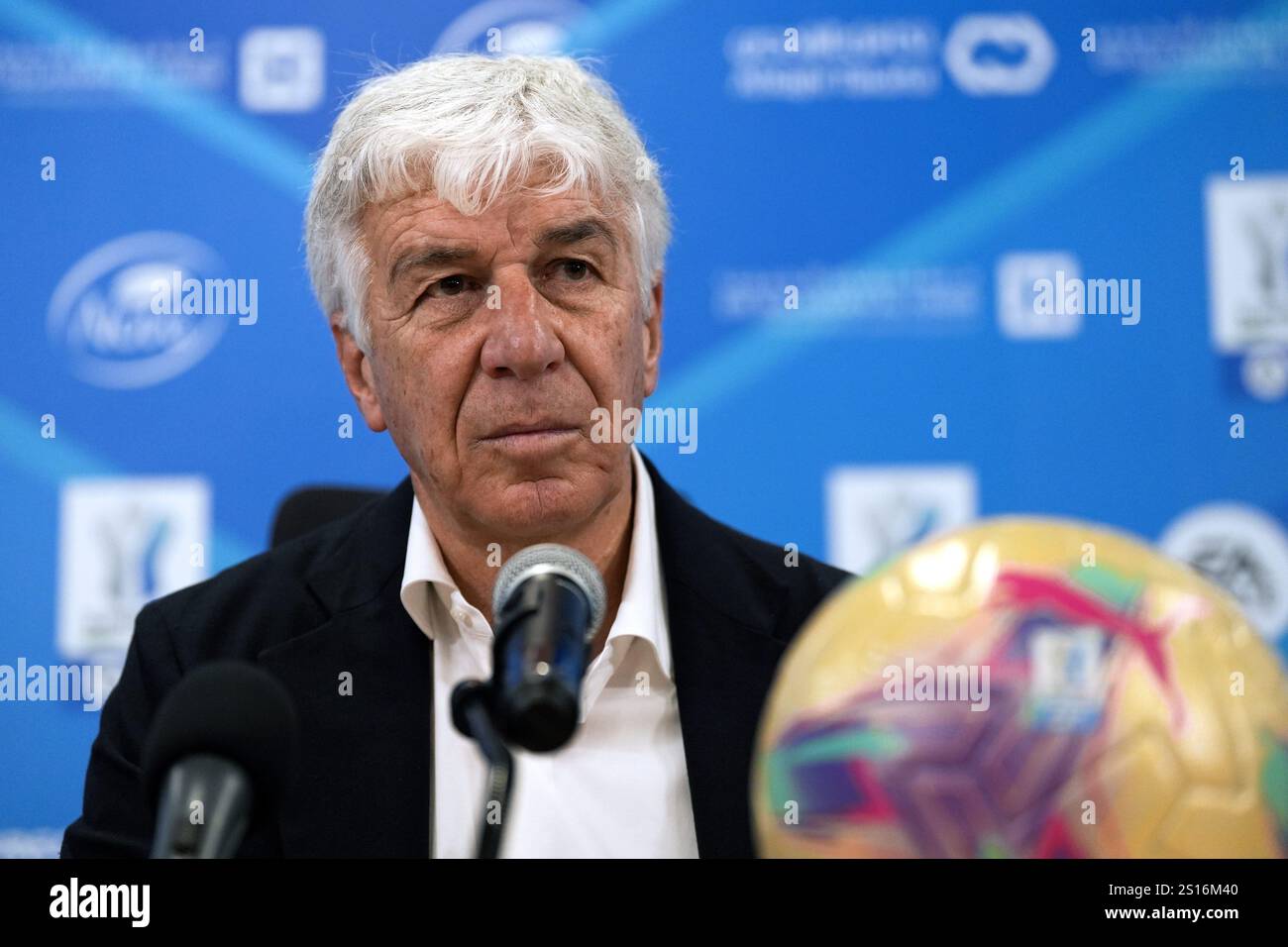 Atalanta's head coach Gian Piero Gasperini during the EA Sports FC ...
