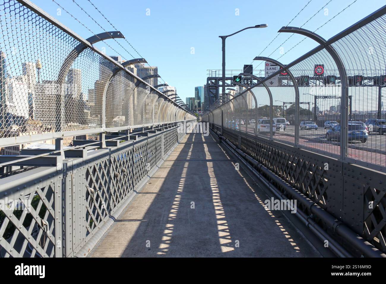 sydney downtown in the front pylon lookout and harbour bridge in the ...