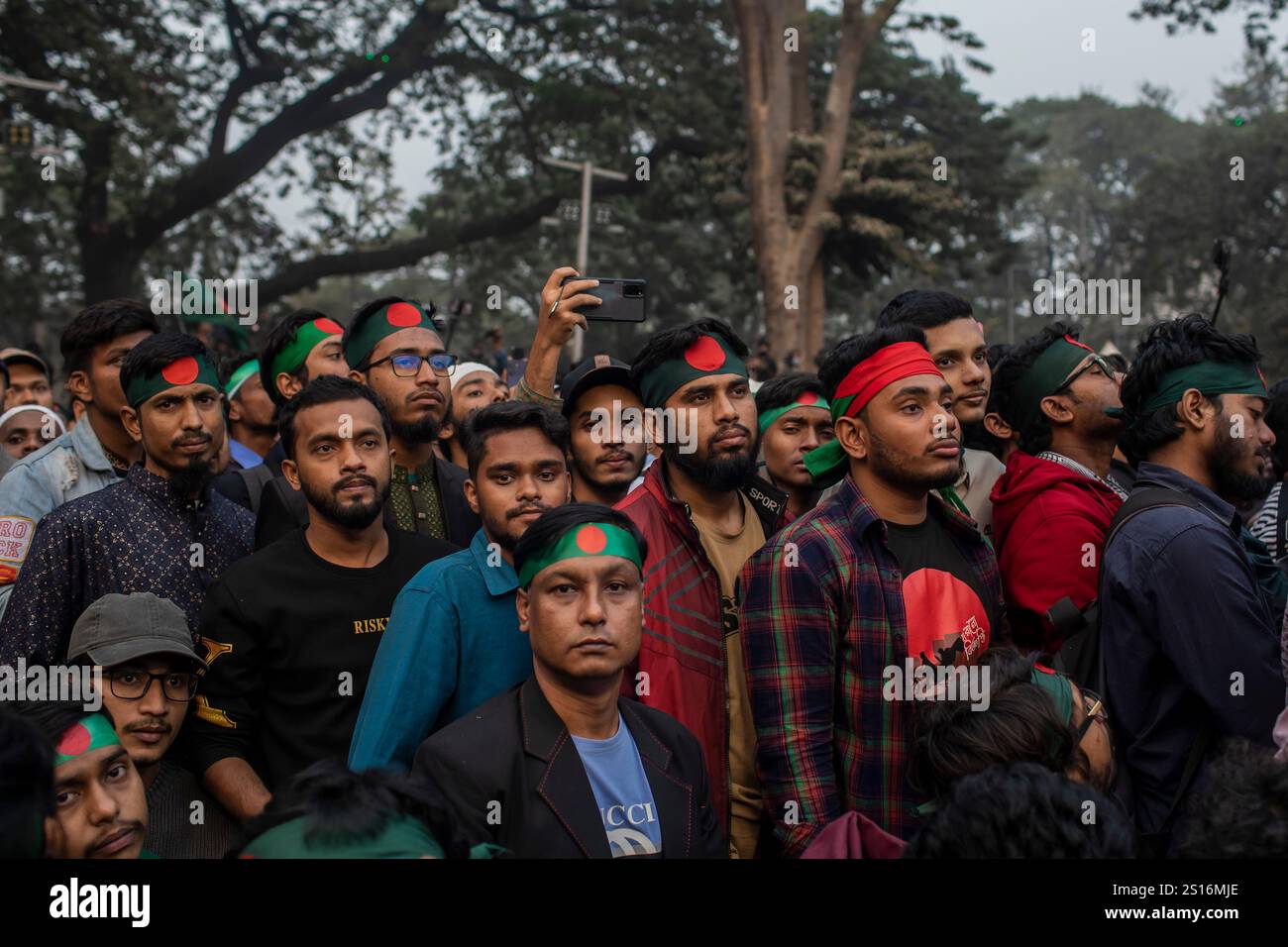 Dhaka, Bangladesh. 31st Dec, 2024. Students and supporters attend the 'March for Unity' program ...