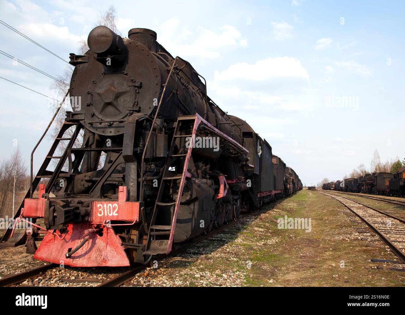 Historic steam train on an abandoned branch line Stock Photo - Alamy