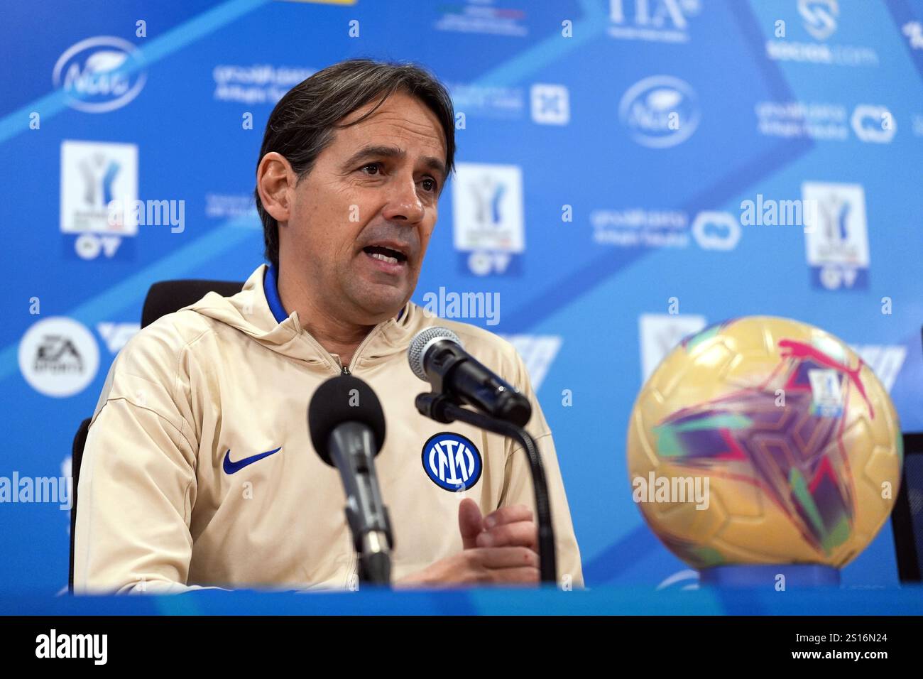 Inter Milan’s head coach Simone Inzaghi during the EA Sports FC ...