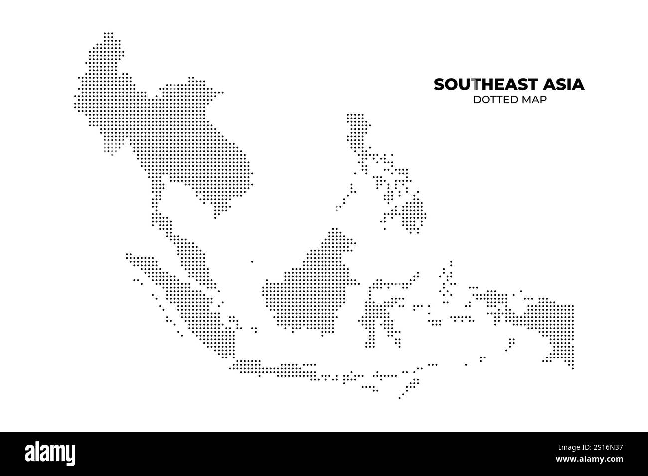 map of southeast asia countries with dotted style Stock Vector Image ...