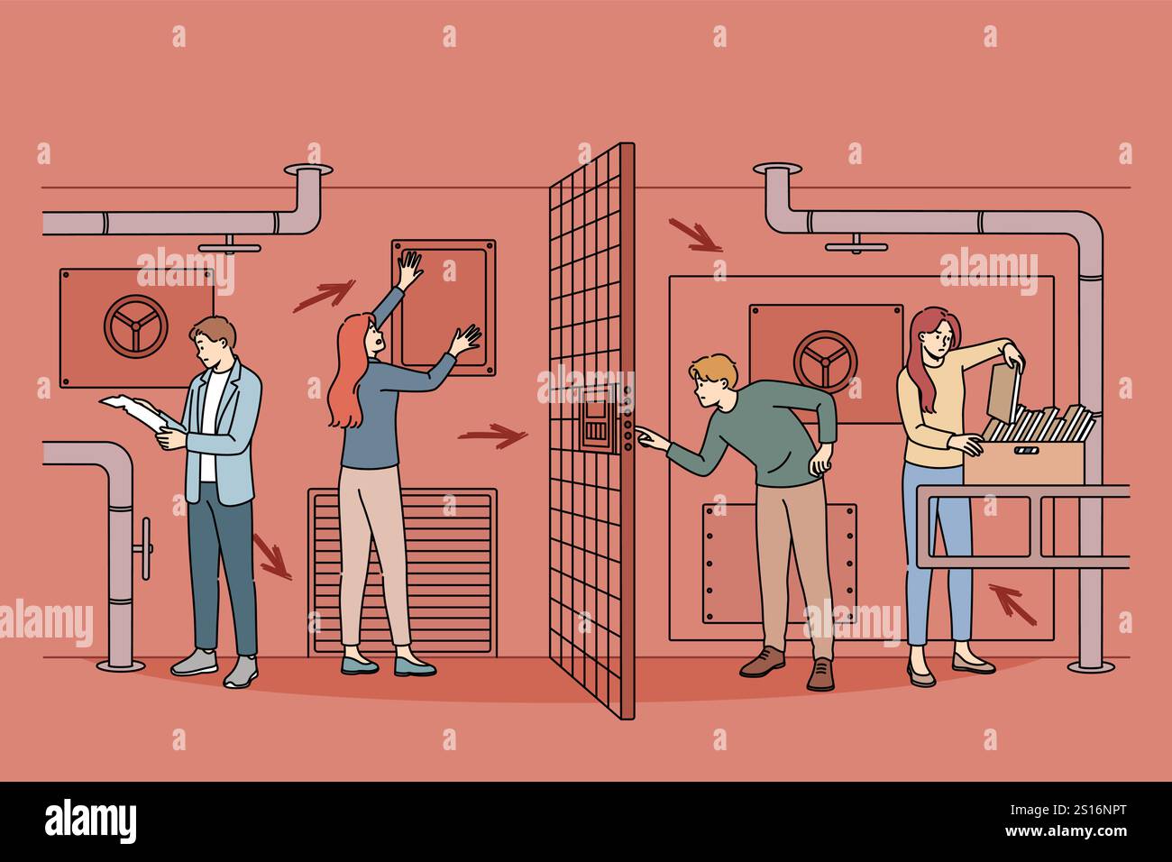 Visitors to quest room are looking for cache with key to open door or ...