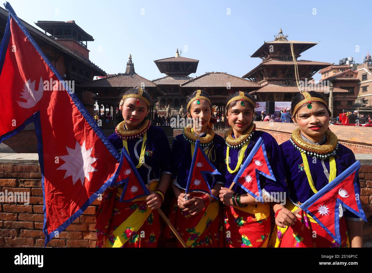 Kathmandu, Bagmati, Nepal. 1st Jan, 2025. Nepali school girls in their ...