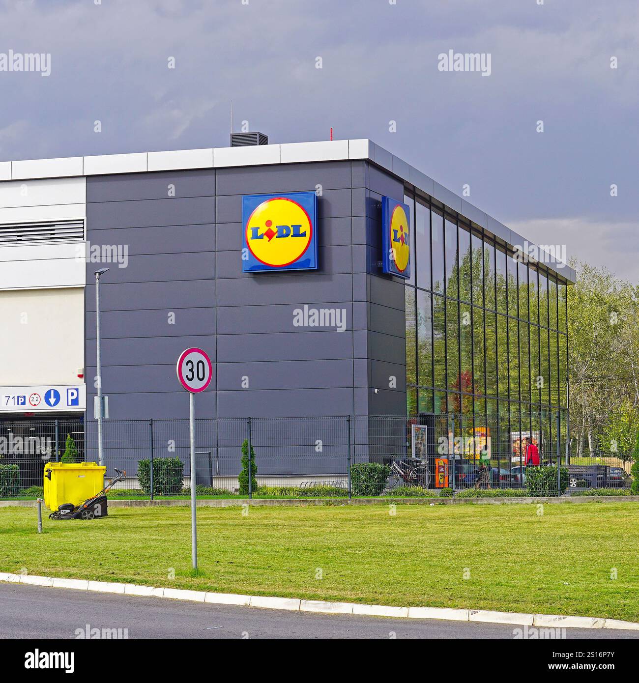 Belgrade, Serbia - October 5, 2020: Modern new Lidl supermarket grocery ...