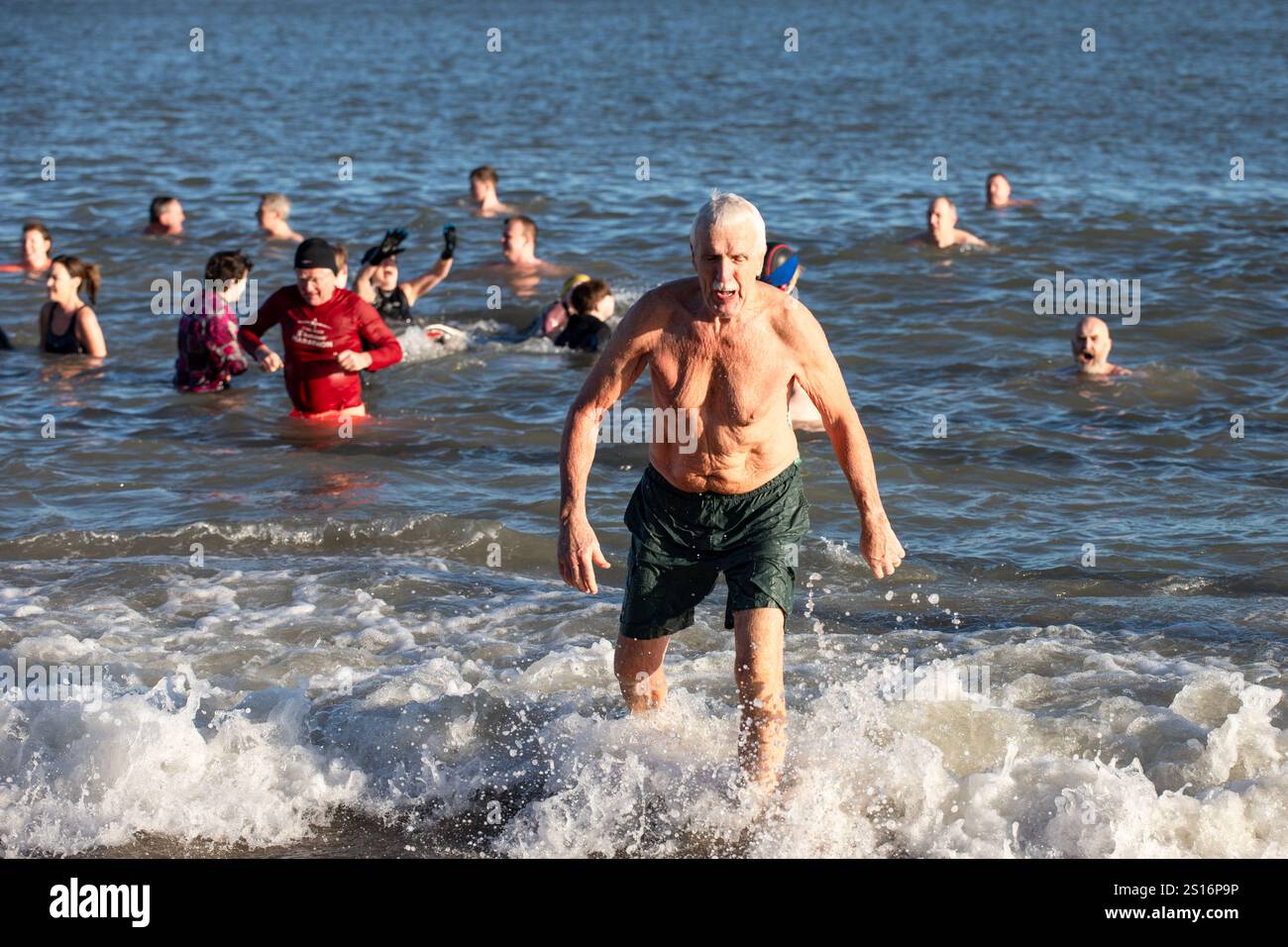 Wicklow, Ireland. 01st Jan, 2025. Hundreds of participants took to the ...