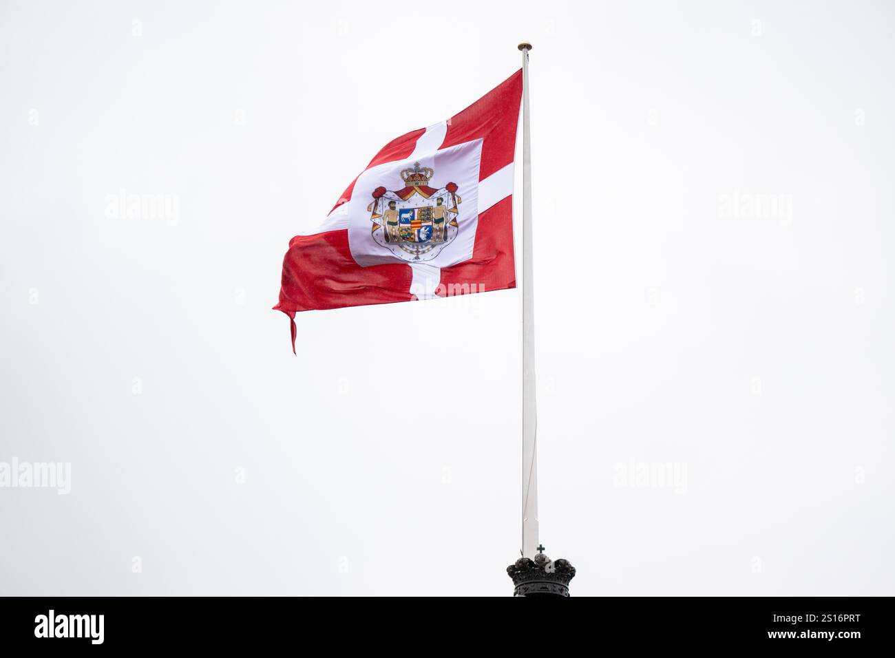 Copenhagen, Denmark. 01st Jan, 2025. The new royal coat of arms of King ...
