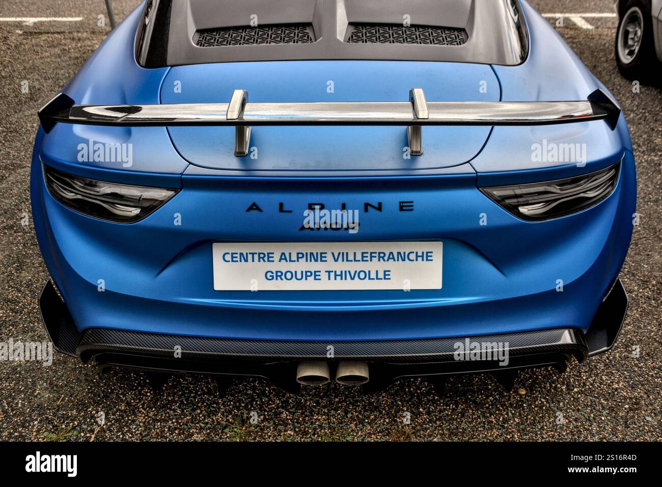 Roche-la-Molière, France - July 2nd 2023 : Focus on a beautiful blue Alpine Renault A110r Stock ...
