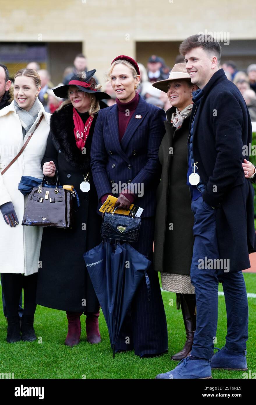 Zara Tindall in the pre-parade ring during New Year's Day Racing at ...