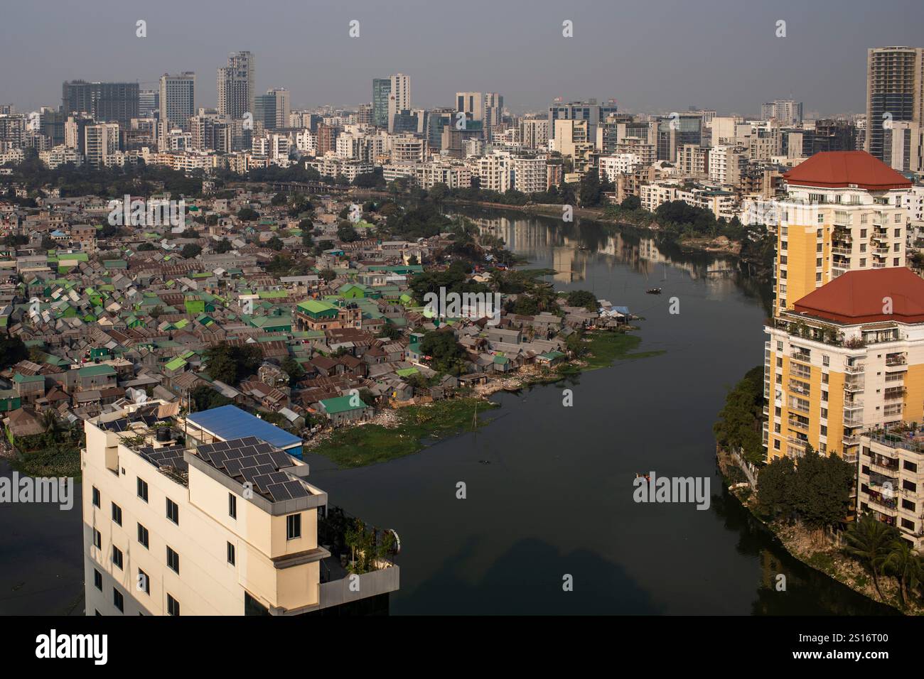 Dhaka, Bangladesh. 30th Dec, 2024. General view of Korail slum, one of ...