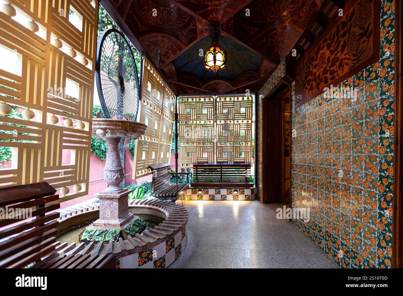 Barcelona Spain - October 2023: Casa Vicens by Gaudi features intricate ...