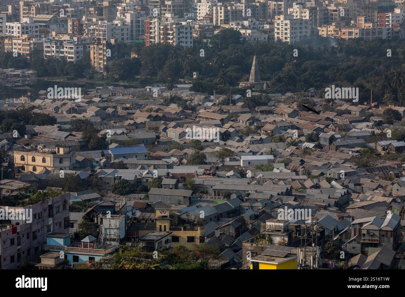Dhaka, Bangladesh. 30th Dec, 2024. General view of Korail slum, one of the largest slums in ...
