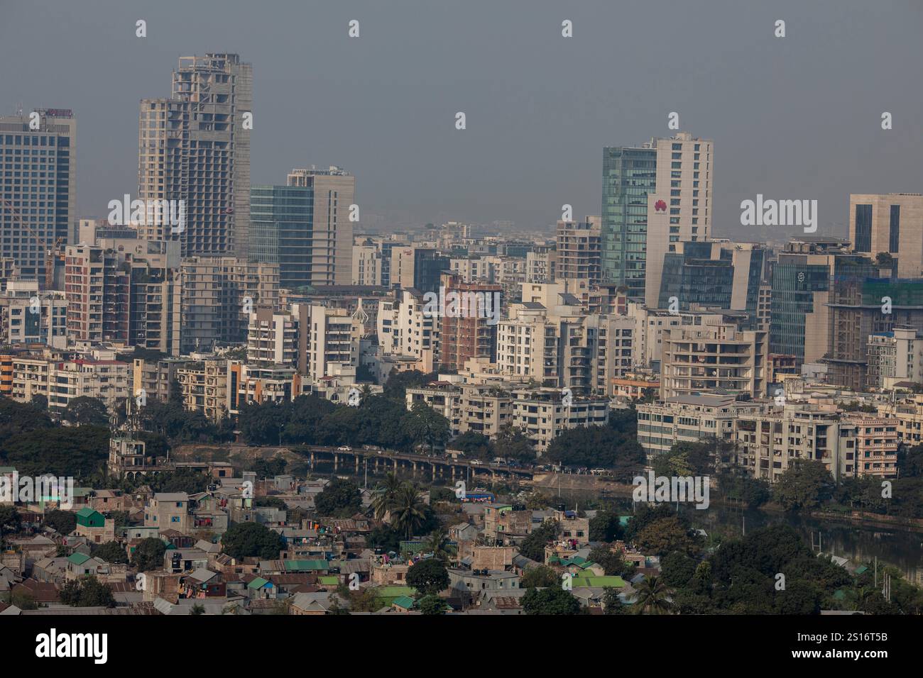 Dhaka, Bangladesh. 30th Dec, 2024. General view of Korail slum, one of ...