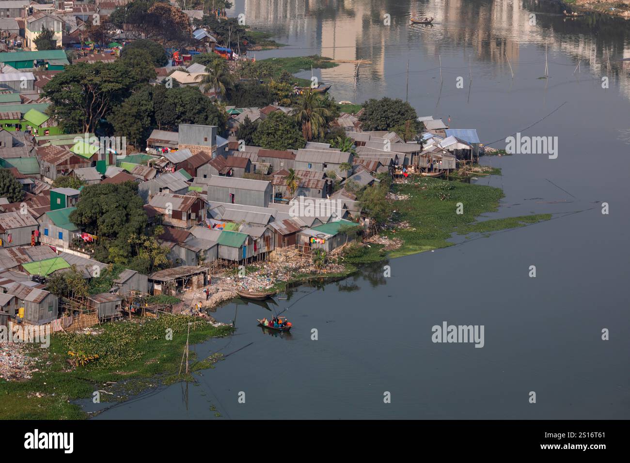 Dhaka, Bangladesh. 30th Dec, 2024. General view of Korail slum, one of ...