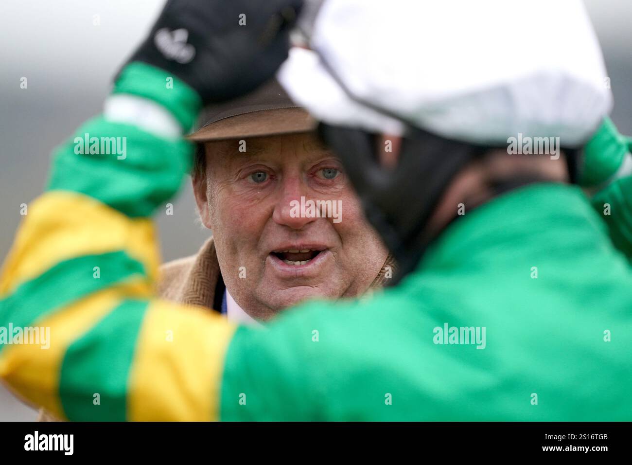 Trainer Nicky Henderson and jockey Nico de Boinville during New Year's ...