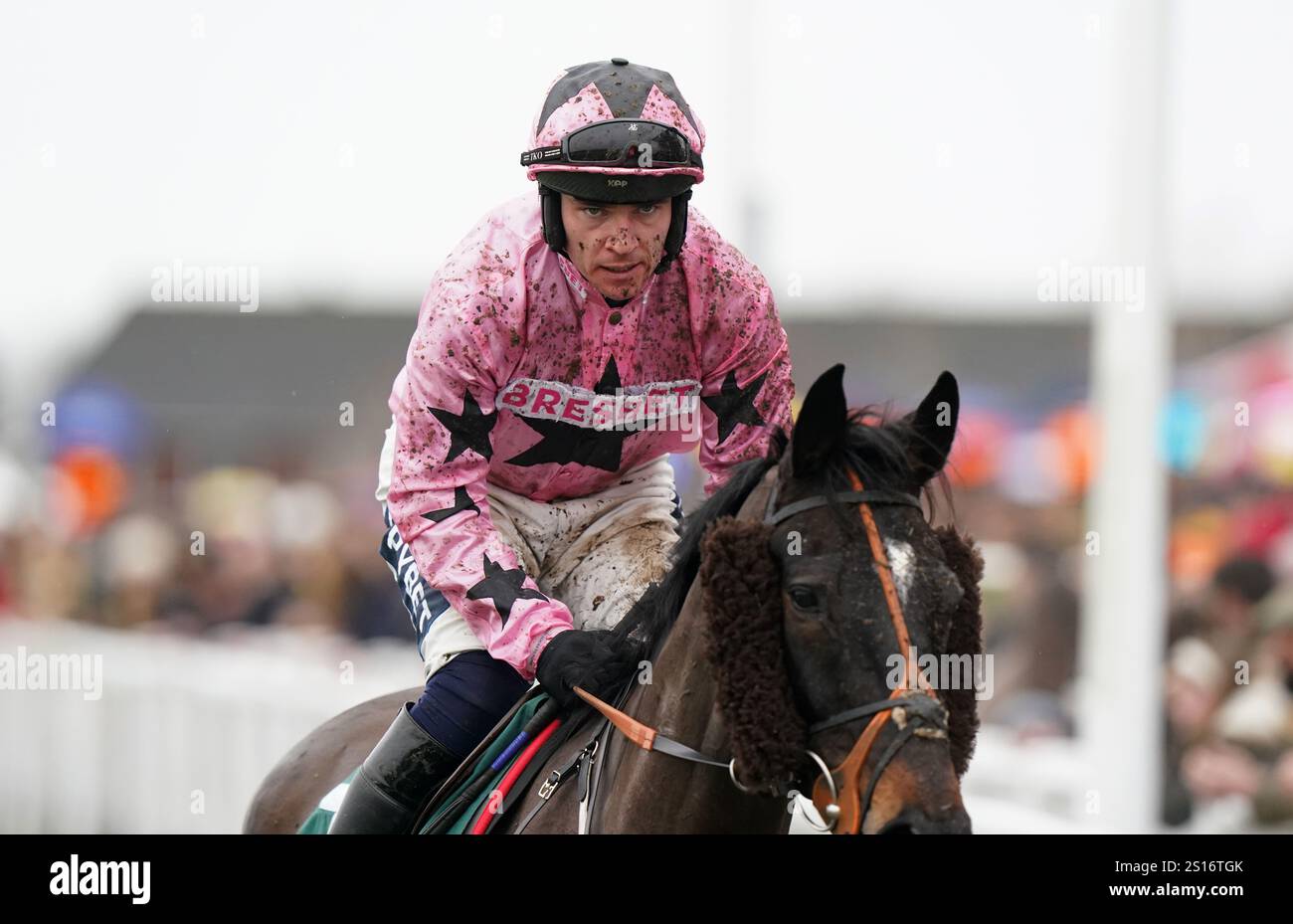 Jockey Jonathan Burke during New Year's Day Racing at Cheltenham ...
