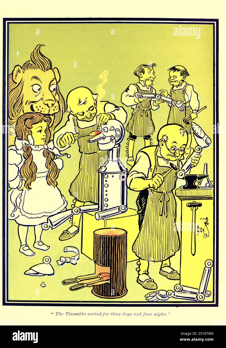 The tinsmith worked for three days and four nights - Illustration from ...