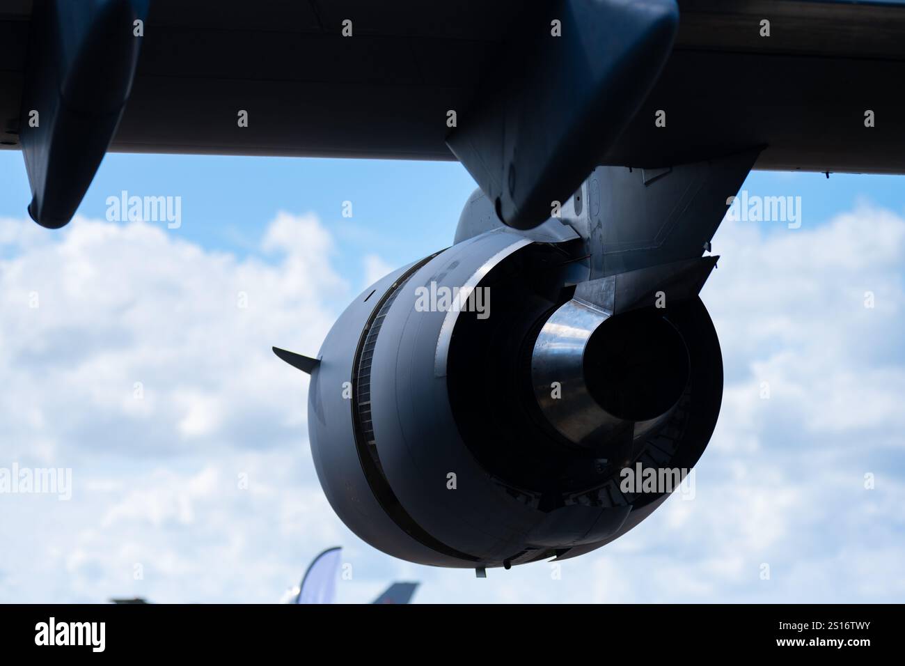 Large aircraft engine on a military transport plane Stock Photo - Alamy