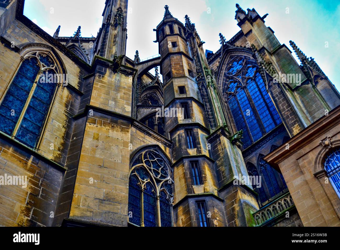 Metz, France - August 7th 2024 : Exterior view of the medieval ...