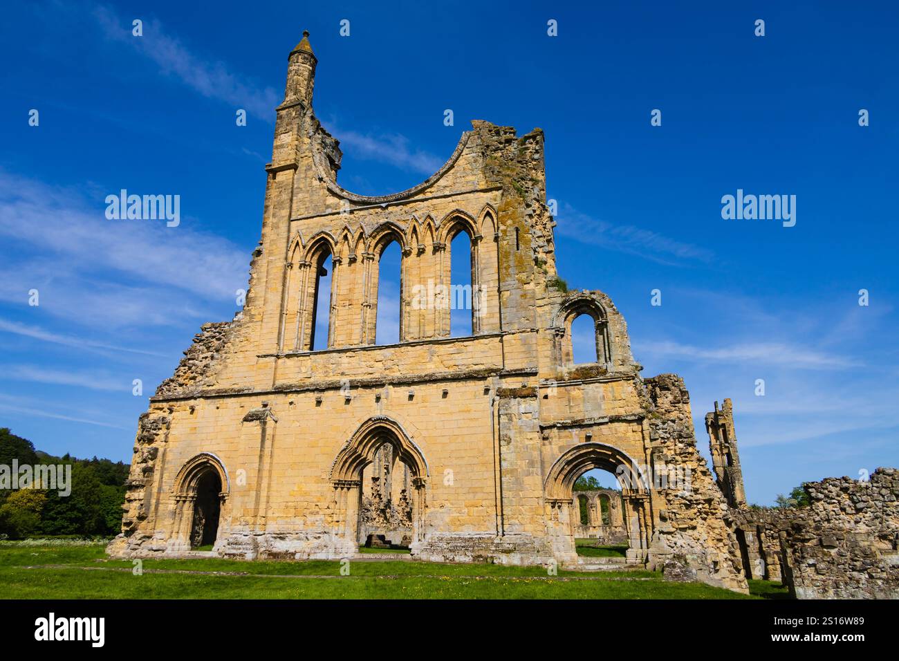 Ruins of Byland Abbey, Coxwold, North Yorkshire, England Stock Photo ...