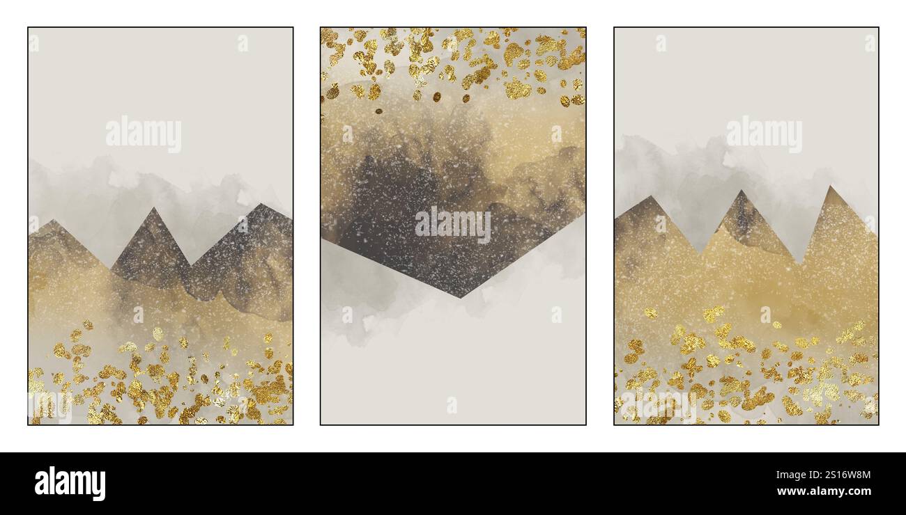 Resin geode functional, watercolor geode painting. golden, black, white ...