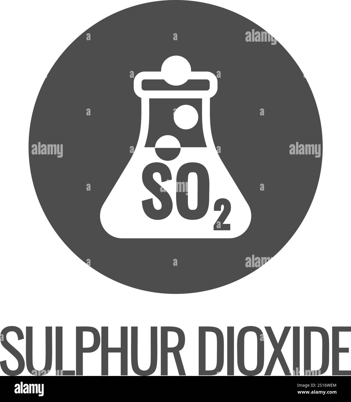 Sulphur Dioxide Beaker Chemistry Icon Concept Stock Vector Image & Art ...