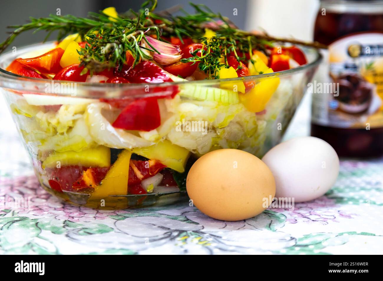 Roasted Codfish Portuguese Style Top View on a White Background ...