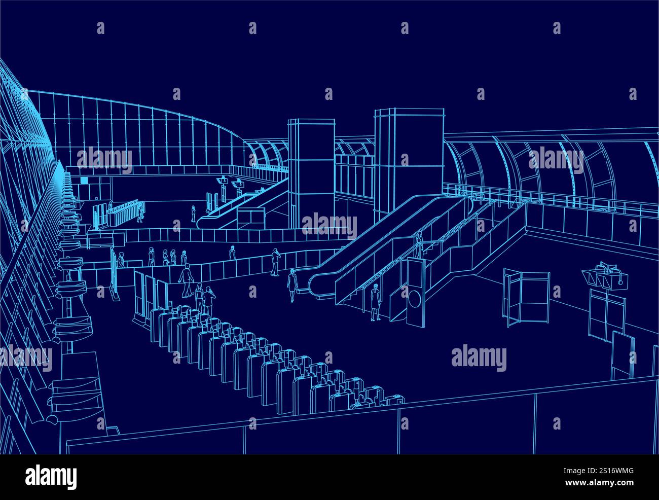 People walking blueprint Stock Vector Images - Alamy