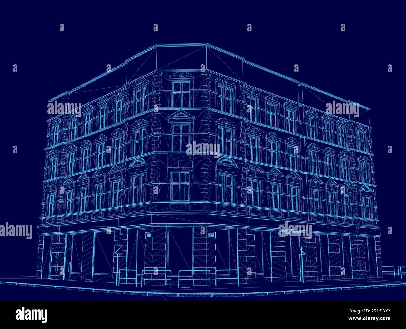 Tall building lot windows Stock Vector Images - Alamy