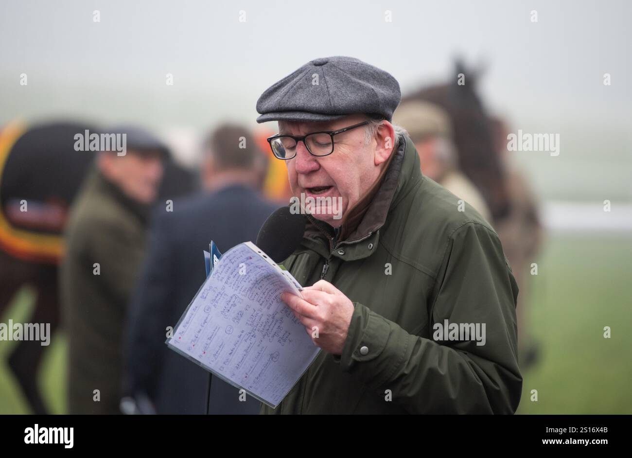 Raceday announcer and former BBC Racing Commentator Cornelius Lysaght ...
