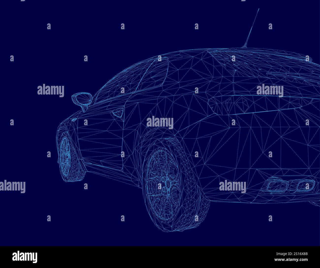 Car is shown in a blue background with a lot of detail. The car is a ...