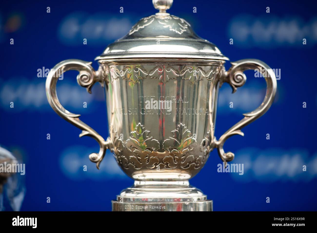 The Coral Welsh Grand National trophy Stock Photo - Alamy