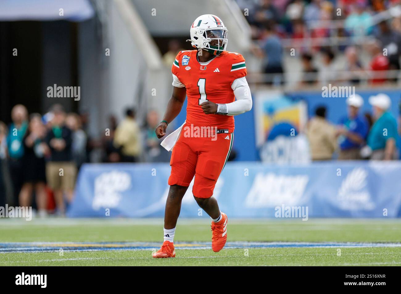 ORLANDO, FL - DECEMBER 28: Miami Hurricanes quarterback Cam Ward (1 ...