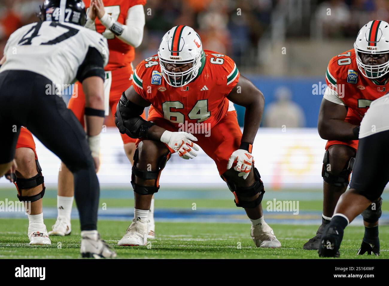 ORLANDO, FL - DECEMBER 28: Miami Hurricanes offensive lineman Jalen ...