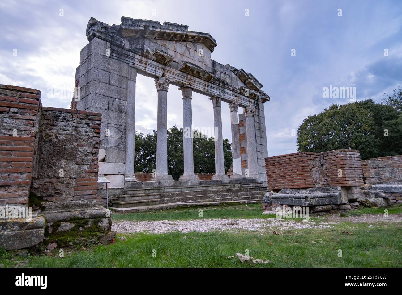 The Arc of Triumph and Bouleuterion ancient assembly hall, in Apollonia ...