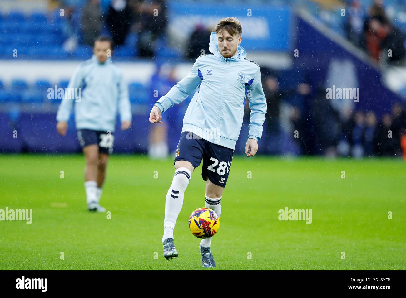 Coventry City's Josh Eccles warms up ahead of the Sky Bet Championship ...