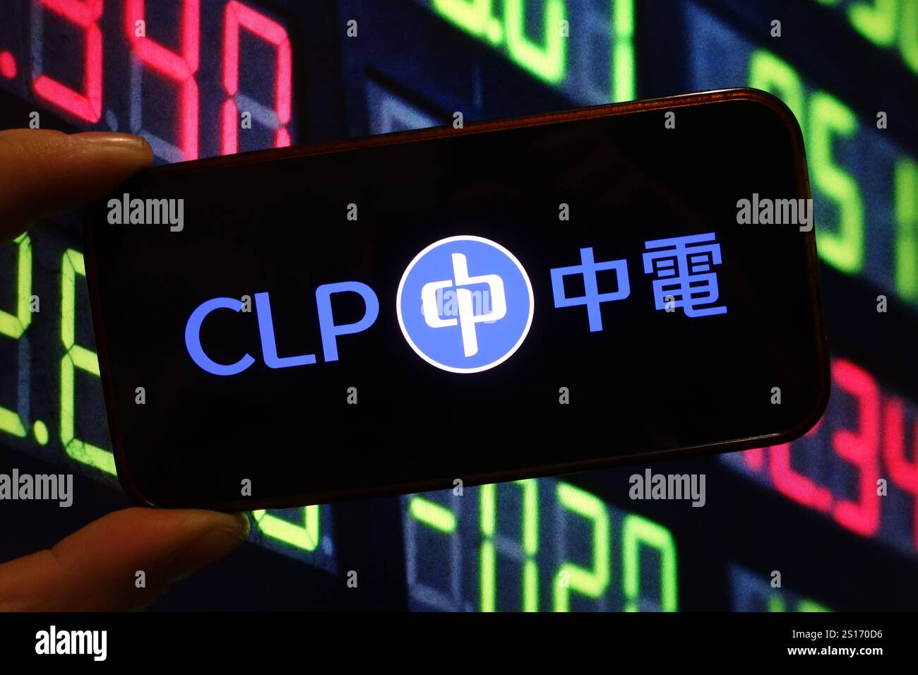 In this photo illustration, the CLP Group company logo is seen ...