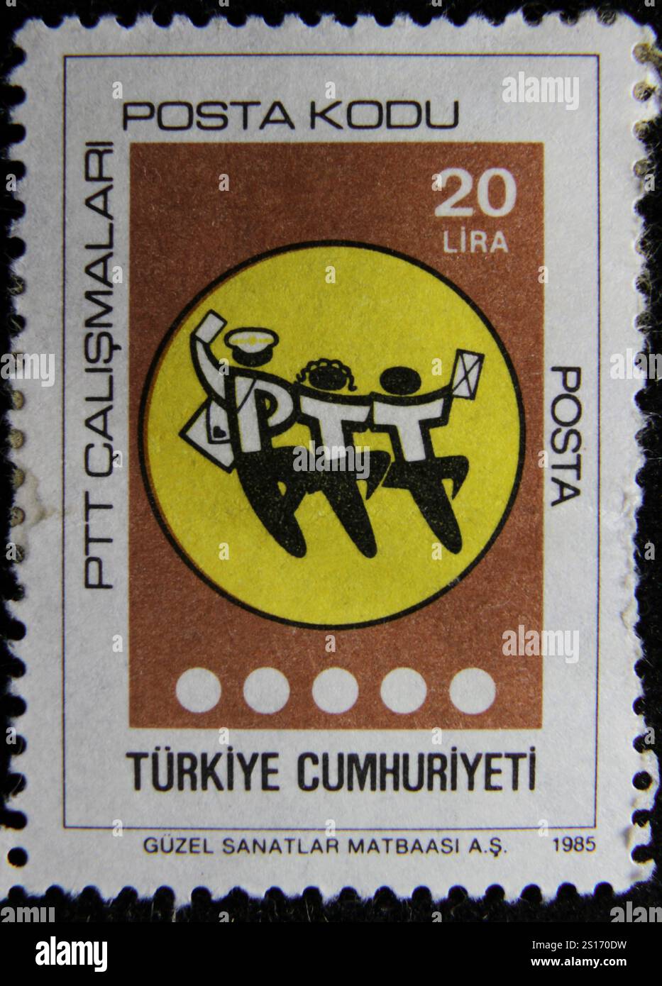 ISTANBUL, TURKEY - DECEMBER 27, 2020: Turkish stamp shows Postal Code ...