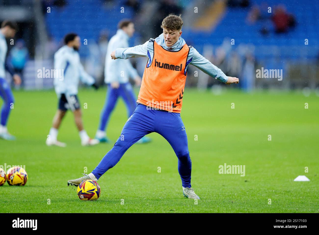 Coventry City's Victor Torp warms up ahead of the Sky Bet Championship ...