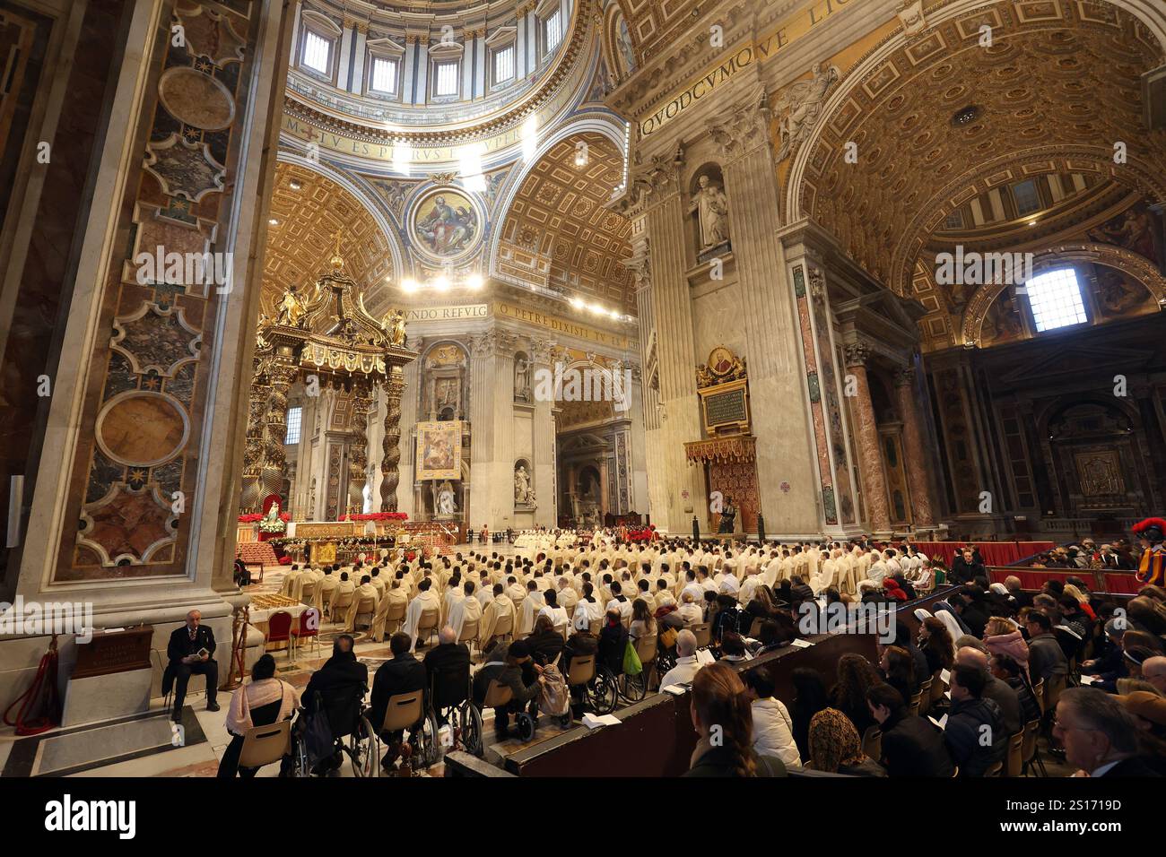 Vatican. 01st Jan, 2025. Overview of the Basilica where Pope Francis ...