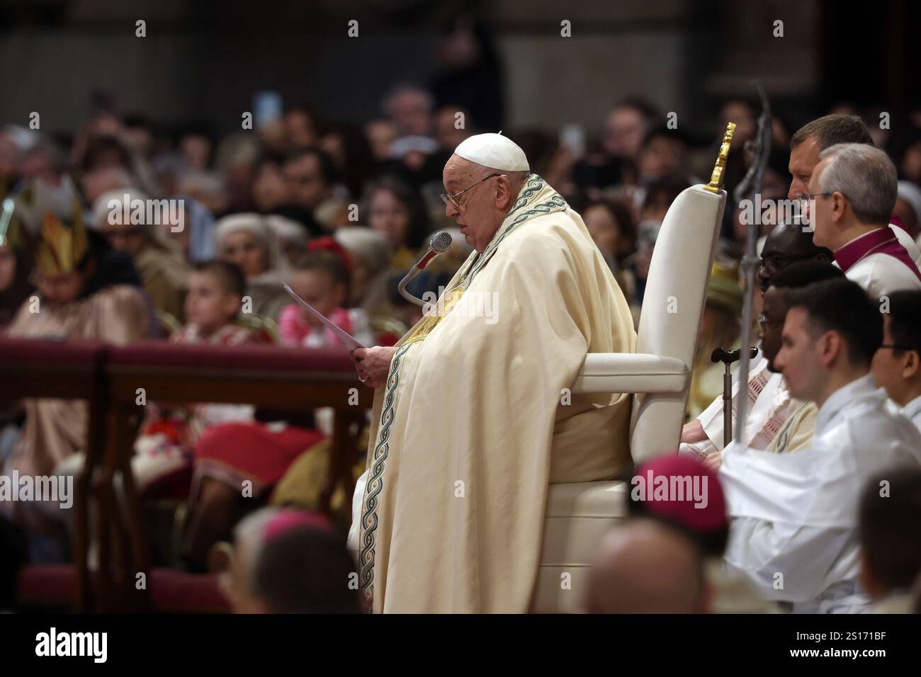 Vatican. 01st Jan, 2025. Pope Francis celebrates Holy Mass on the ...