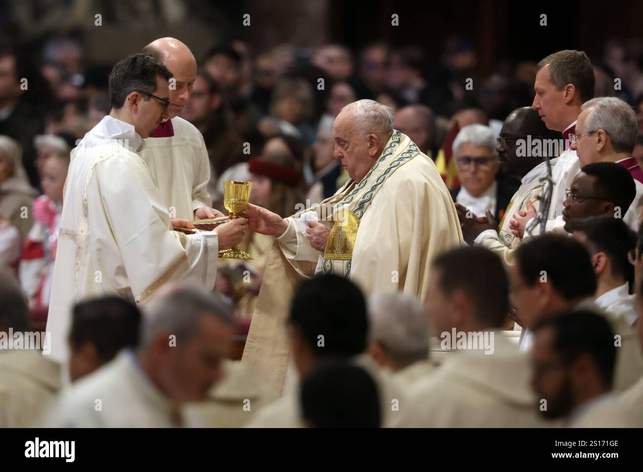 Vatican. 01st Jan, 2025. Pope Francis celebrates Holy Mass on the ...